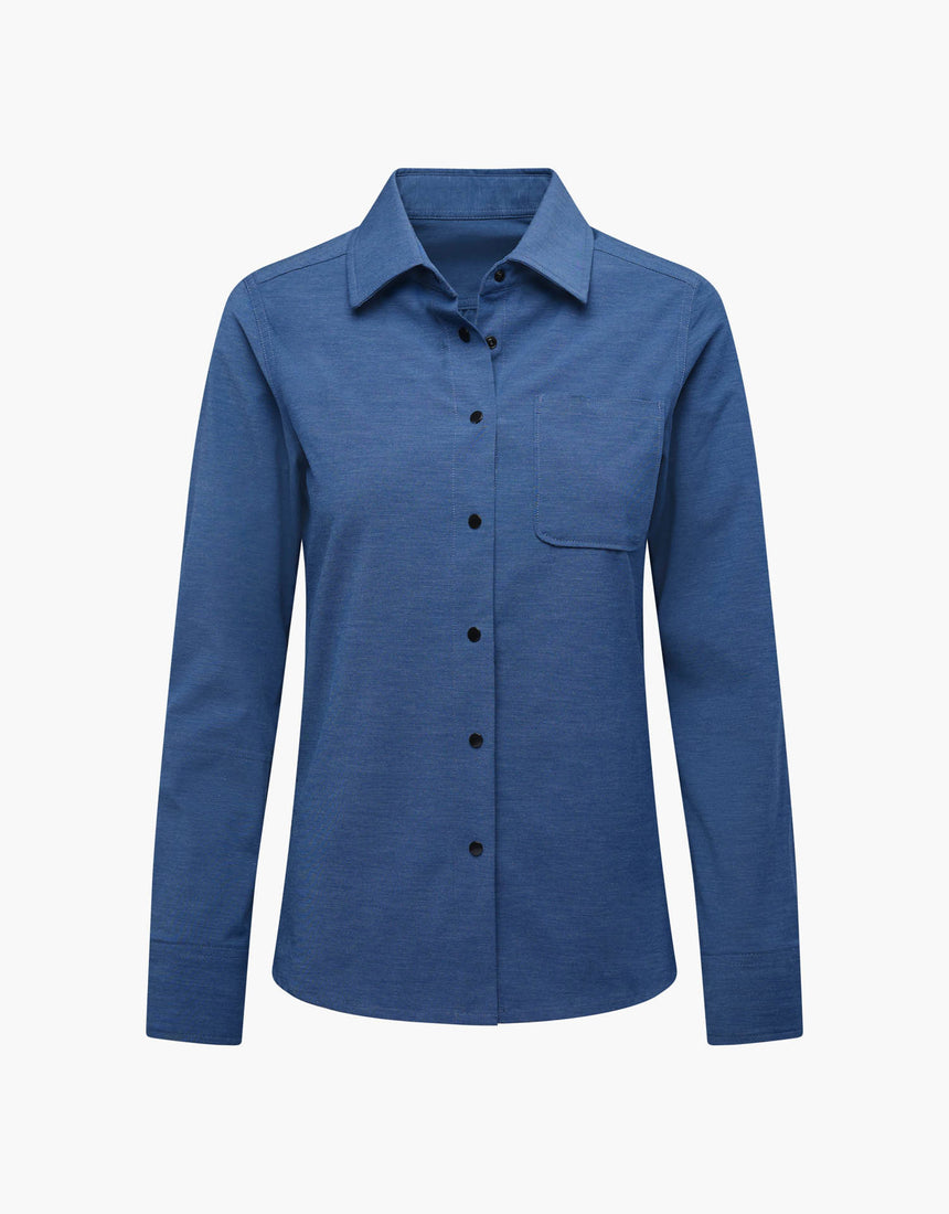 Long Sleeve Explorer Shirt : Midnight Denim - Women's | SHREDLY