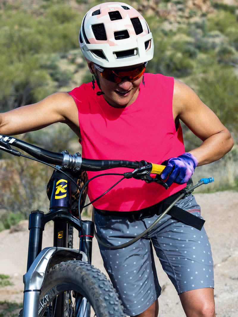 Beyond Tech Boxy Tank : Nebula Pink - Women's | SHREDLY