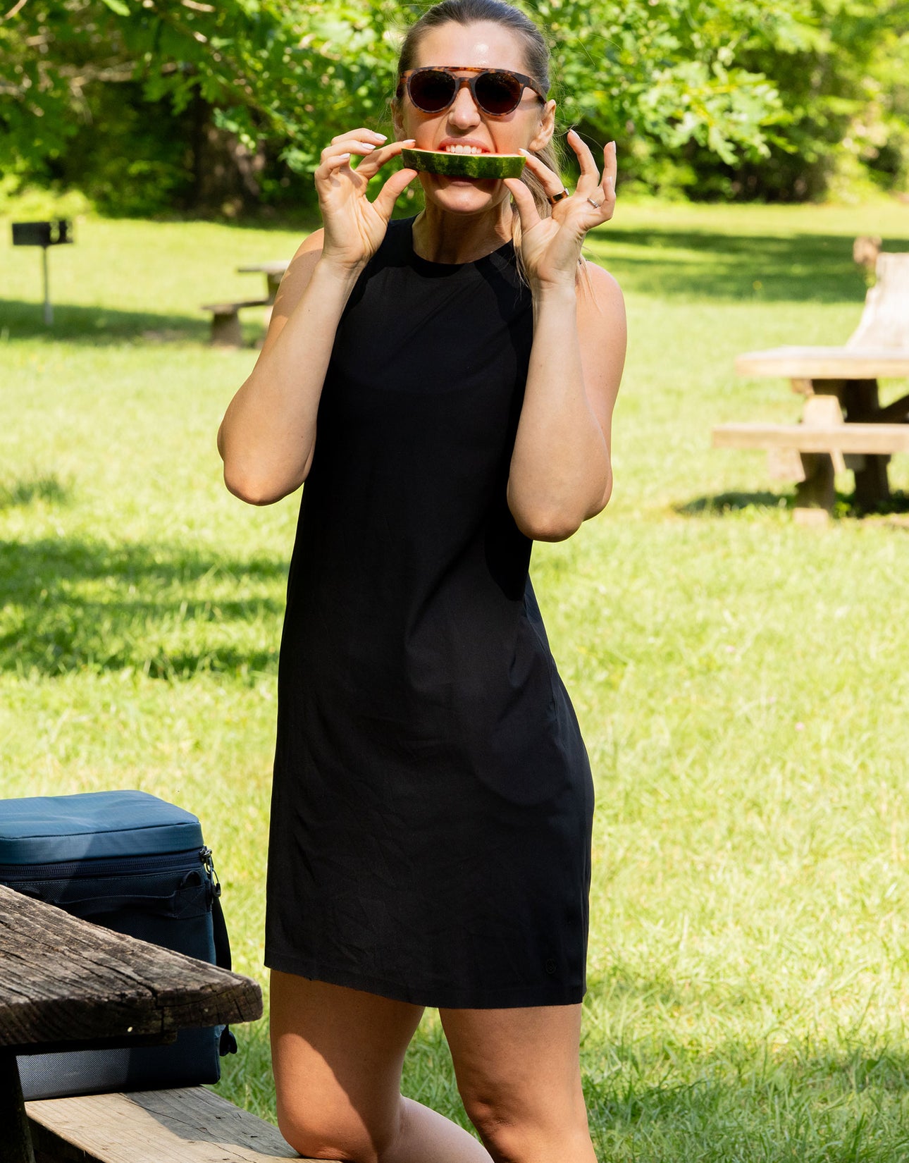 Beyond Tech Cool Down Dress : Noir - Women's | SHREDLY