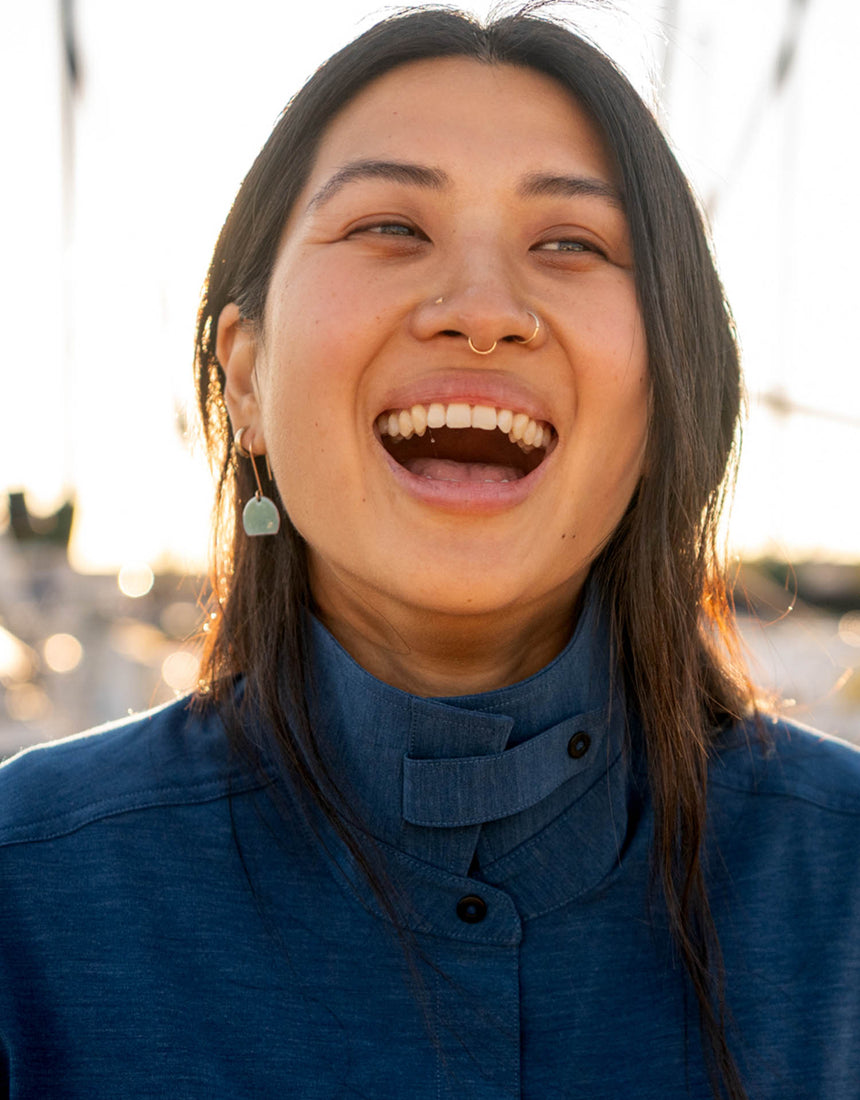 Long Sleeve Explorer Shirt : Midnight Denim - Women's | SHREDLY