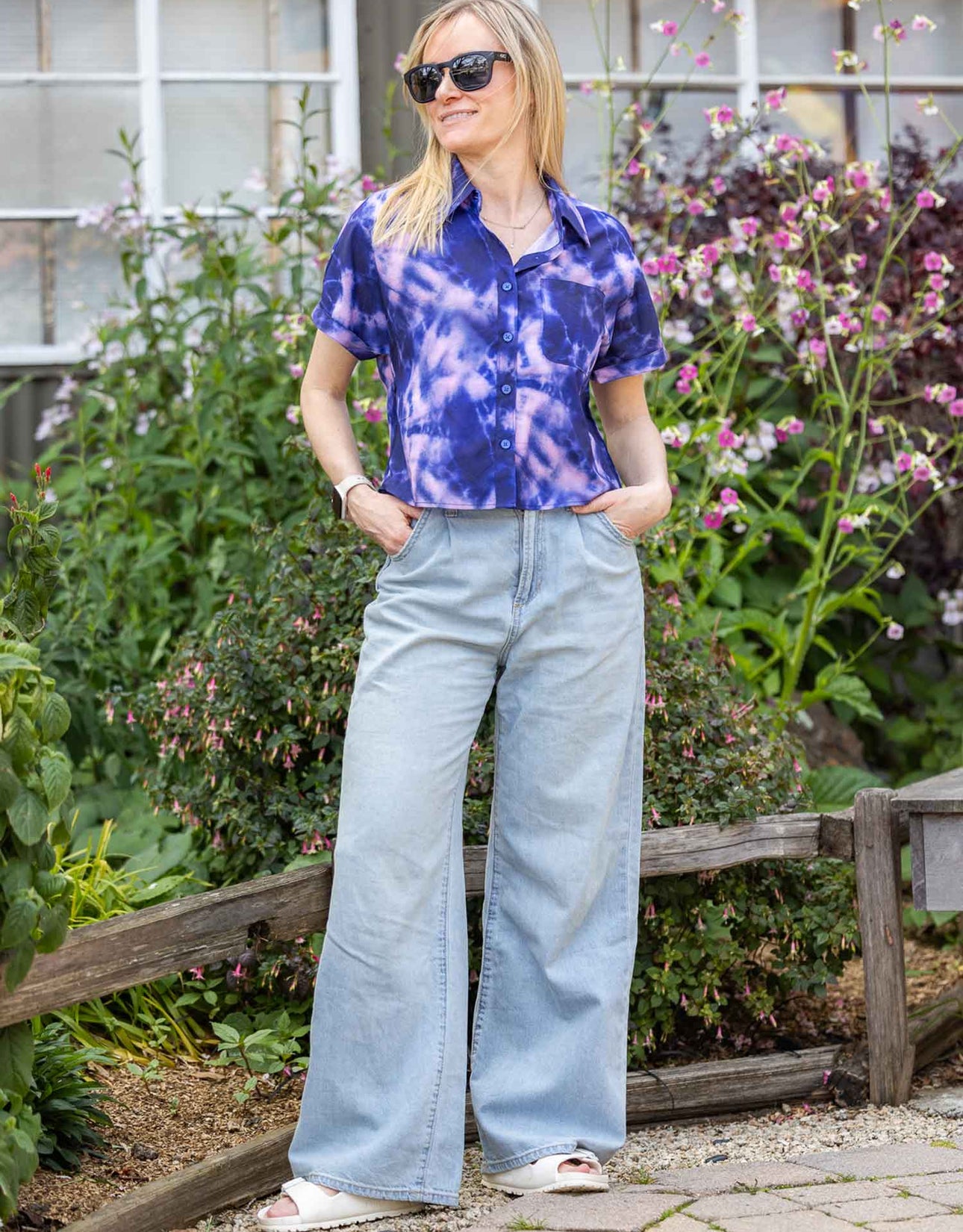 Short Sleeve Explorer Shirt : Midnight Tie Dye - Women's | SHREDLY