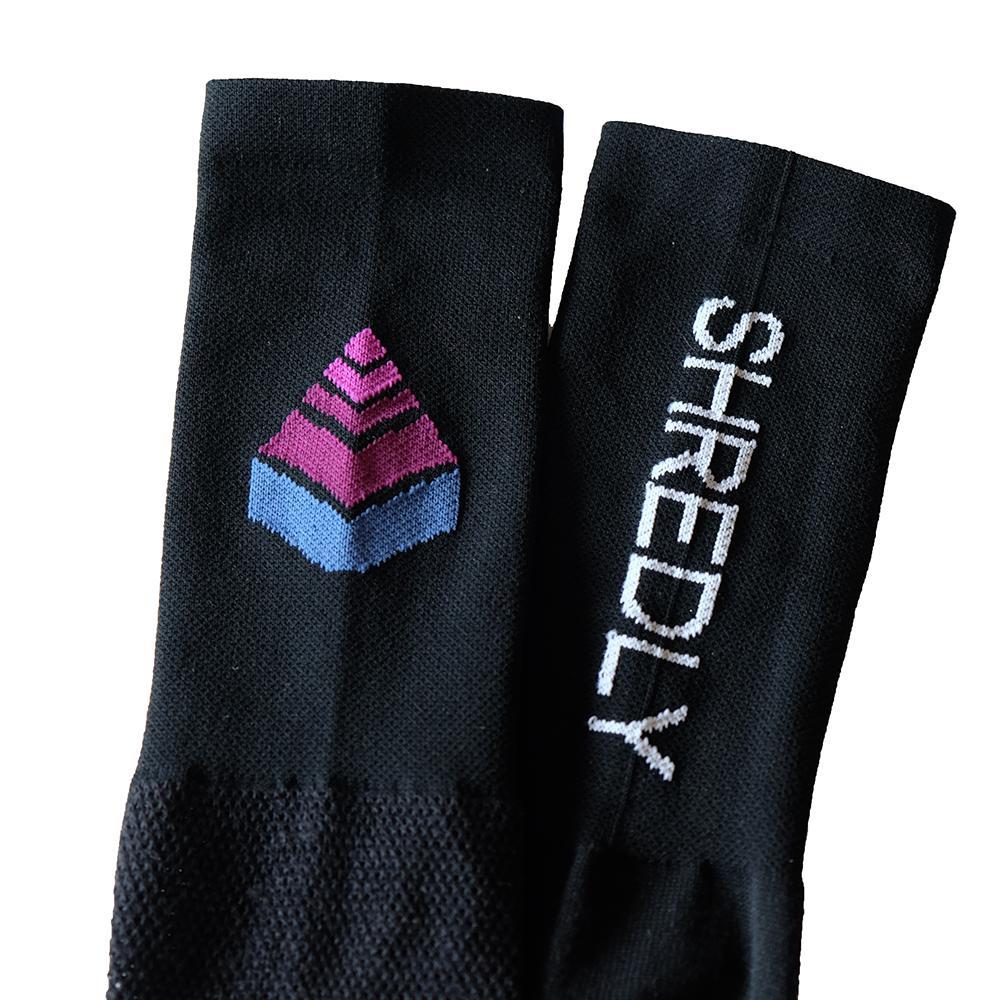Sock 6 : Black/Logo - Women's | SHREDLY
